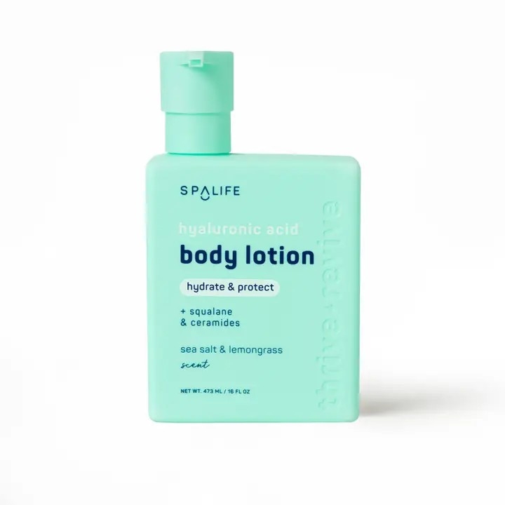Hyaluronic Acid Body Lotion with Sea Salt & Lemongrass Scent | Glow ...